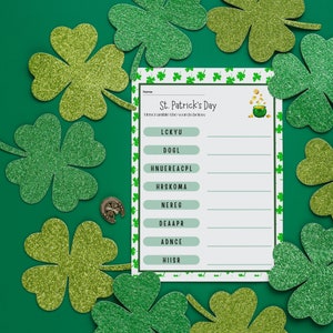 St. Patrick's Day Kids Activities Word Search, I Spy, Maze, Unscramble ...