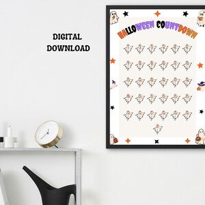 Halloween Countdown Printable, Halloween Advent Calendar Gift, Fall Decor Classroom Essential ...