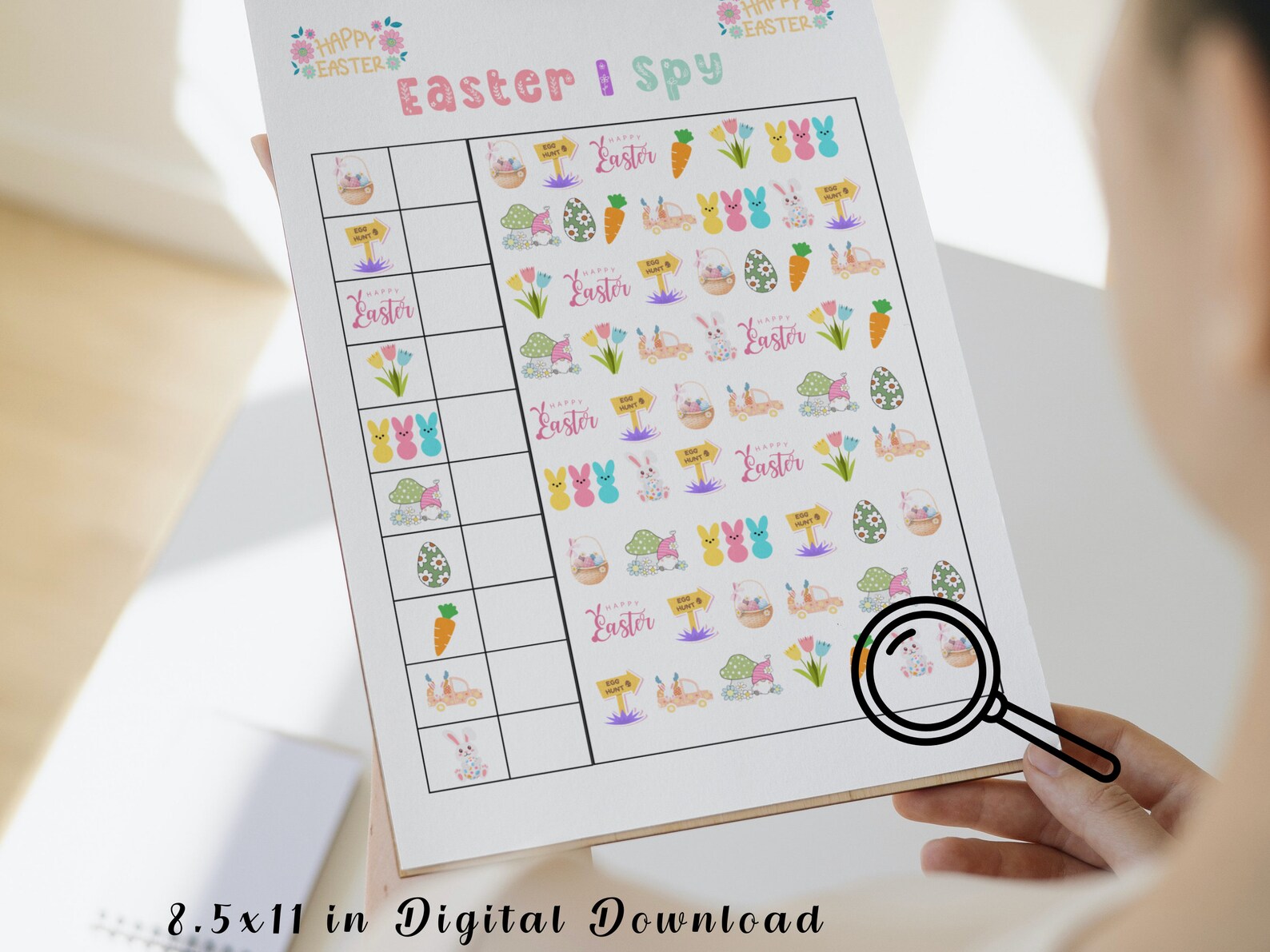 Printable I Spy Easter Activity Fun Look and Find Activity, Interactive ...