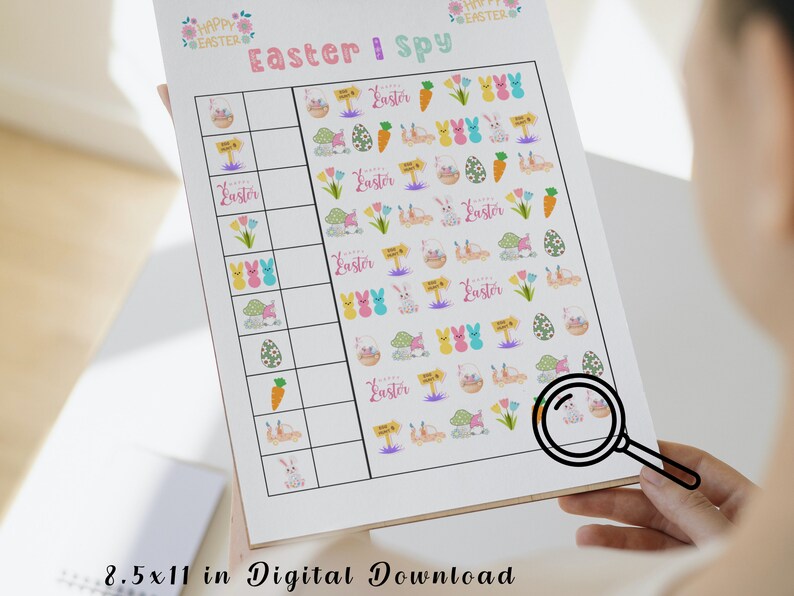 Printable I Spy Easter Activity Fun Look and Find Activity, Interactive ...