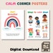 Calm Down Corner Posters Grounding Classroom Calming Technique Kid's ...