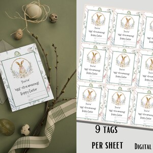 Easter Teacher Gift Tags, Bunny Favor Teacher Tags, Goodie Bag Tags ...