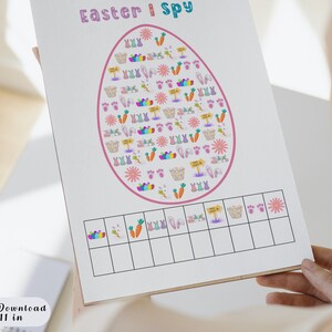 Printable I Spy Easter Activity Fun Look and Find Activity, Interactive ...
