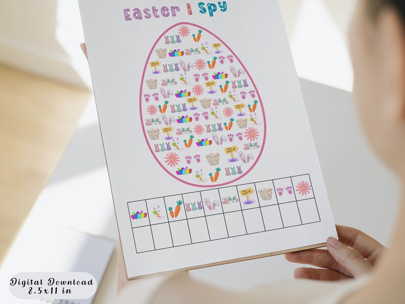 Printable I Spy Easter Activity Fun Look and Find Activity, Interactive ...