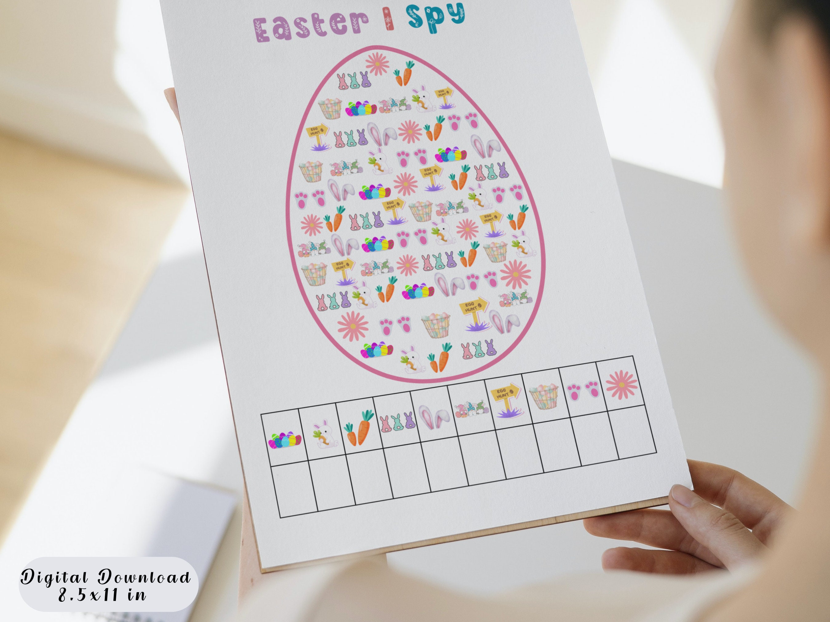 Printable I Spy Easter Activity Fun Look and Find Activity, Interactive ...