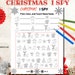 Christmas I Spy Printable Activity, Kid's Christmas Party Game, Busy ...