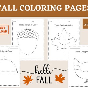 Fall Coloring Pages Thanksgiving Favor Party Activity School Coloring ...