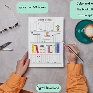 Bookshelf Reading Log, Bujo Reading Tracker, Book Review Printable ...