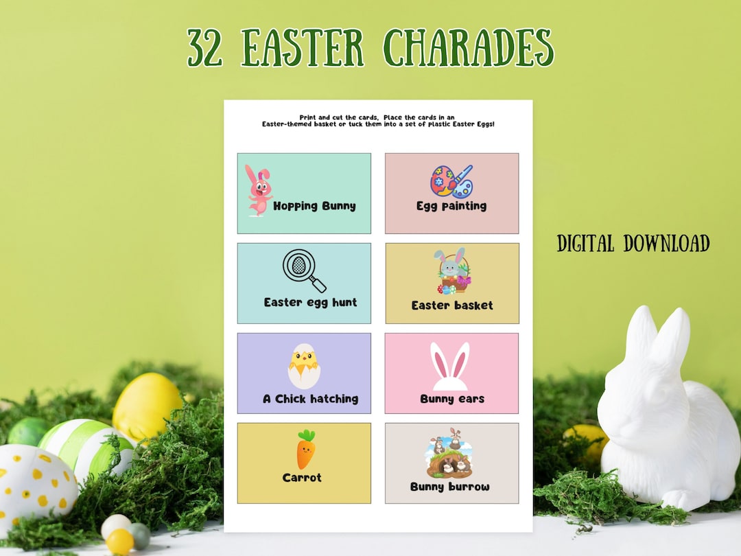 Easter Charades for Kids and Adults - Printable Family Game for ...