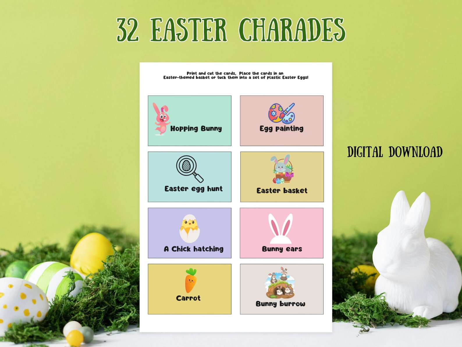 Easter Charades for Kids and Adults - Printable Family Game for ...
