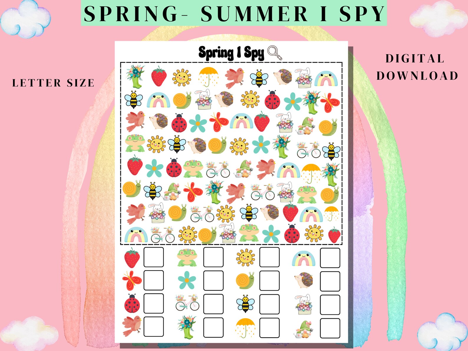I Spy Printable Games Kids Road Trip Activity Spring Summer I Spy Kids ...