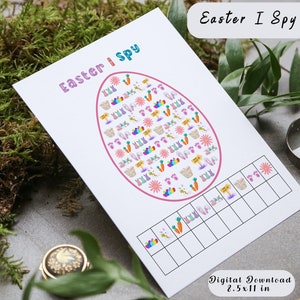 Printable I Spy Easter Activity Fun Look and Find Activity, Interactive ...