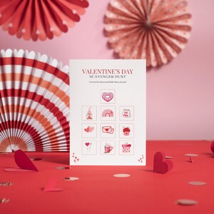 Printable Valentine's Scavenger Hunt, Kids Home Treasure Hunt Activity ...