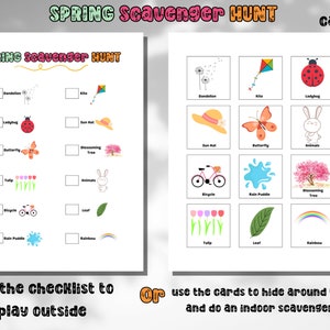 Spring Scavenger Hunt Printable, Nature-easter Scavenger Hunt - Kids ...