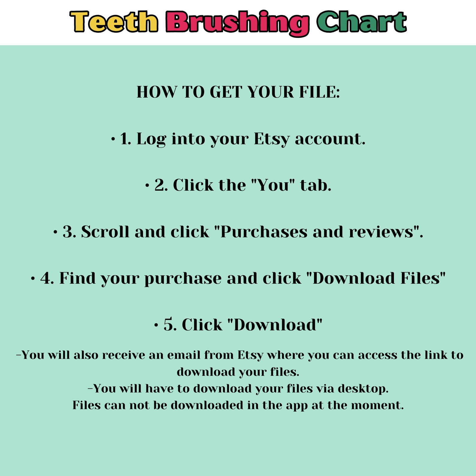 Printable Teeth Brushing Routine for Kids & Toddlers, Chore Chart Kids ...