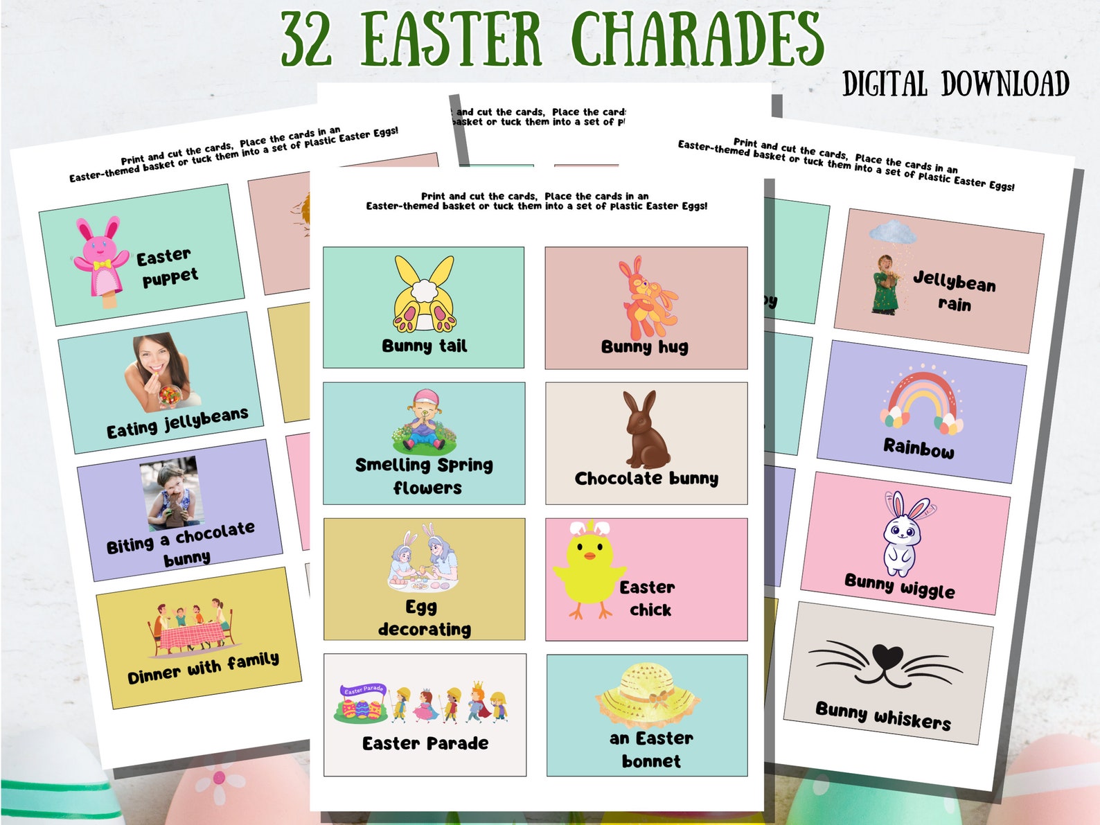 Easter Charades for Kids and Adults - Printable Family Game for ...