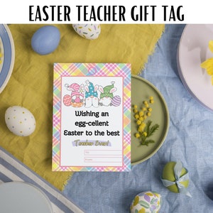 Easter Teacher Gift Tags, Bunny Favor Teacher Tags, Goodie Bag Tags ...