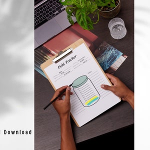 Debt Snowball Budgeting Payments Tracker - Debt Jar, Finance Expenses ...