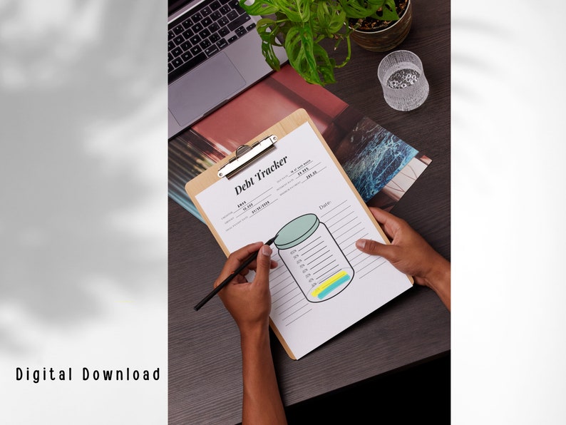 Debt Snowball Budgeting Payments Tracker - Debt Jar, Finance Expenses ...