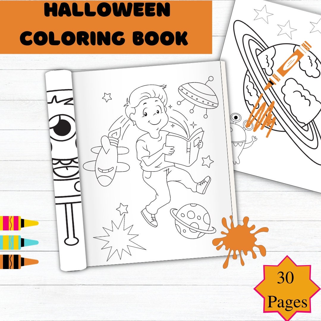 Halloween Coloring Pages for Kids Halloween Coloring Book Halloween ...