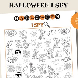 Halloween I SPY Printable Fun Search and Find Activity for Kids and ...