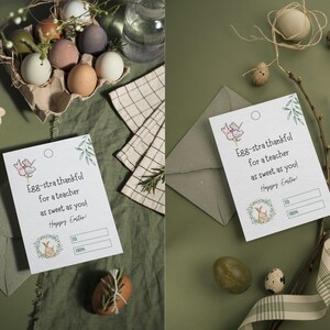 Easter Teacher Gift Tags, Bunny Favor Teacher Tags, Goodie Bag Tags ...