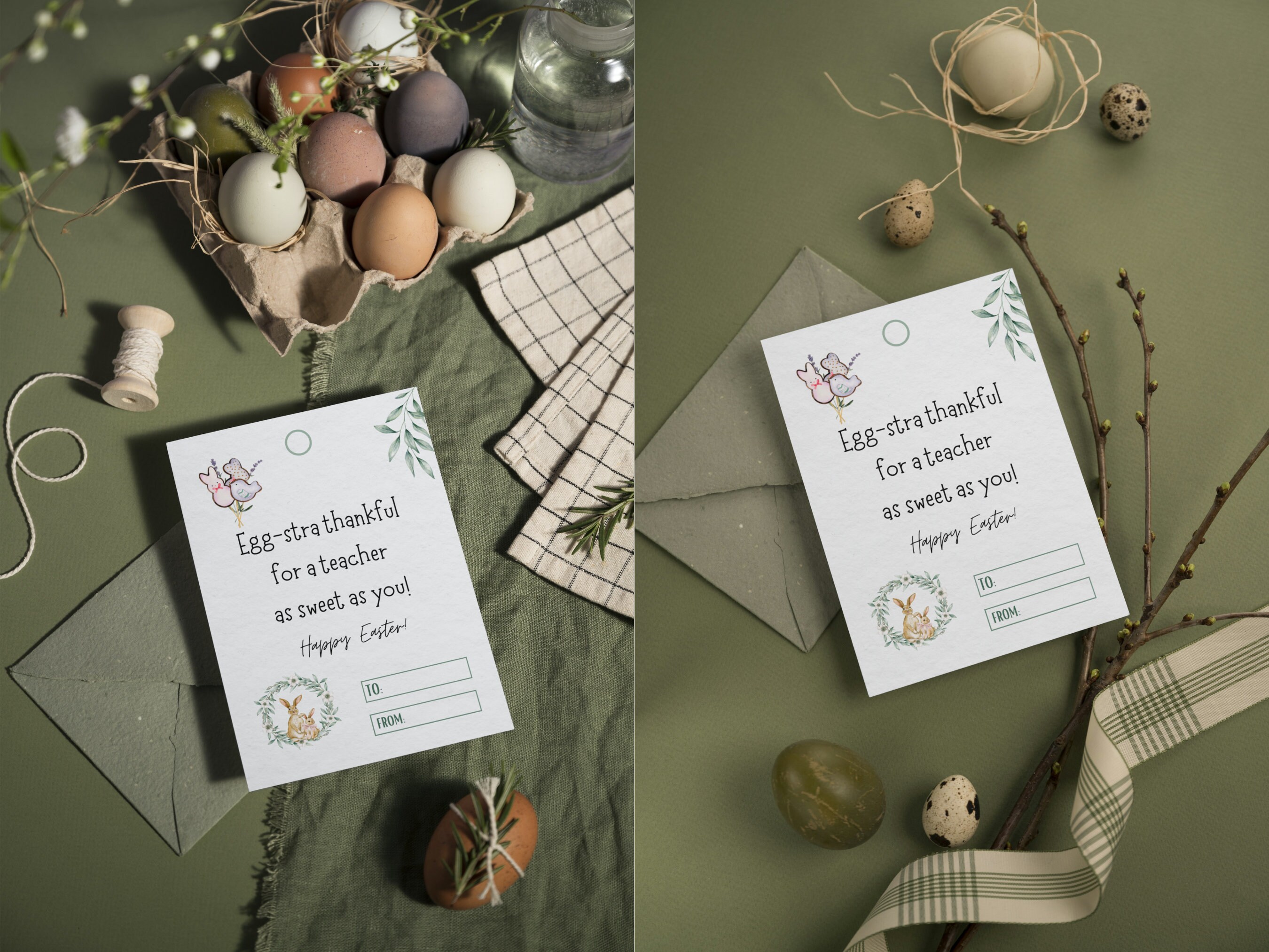 Easter Teacher Gift Tags, Bunny Favor Teacher Tags, Goodie Bag Tags ...