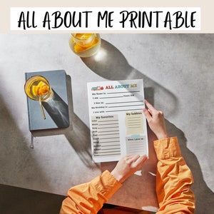 Back to School All About Me Student Worksheet First Day of School About ...