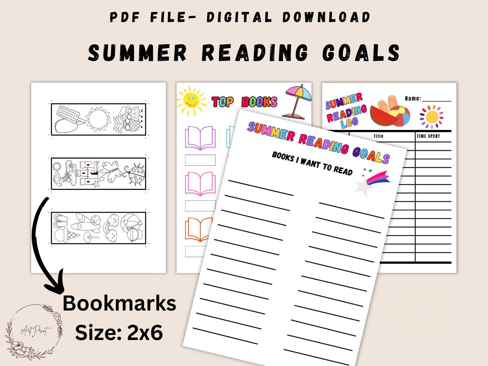 Summer Reading List Teens Kids Reading Log Coloring Bookmarks - Etsy