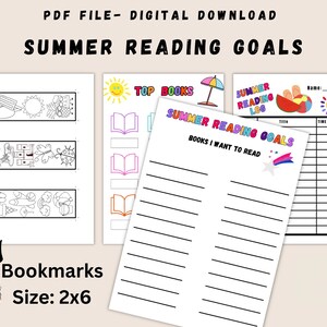 Summer Reading List Teens Kids Reading Log Coloring Bookmarks - Etsy