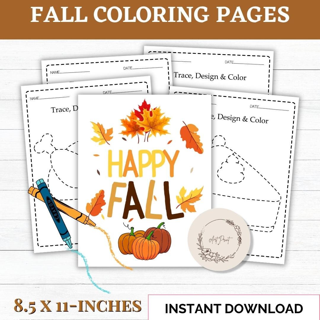 Fall Coloring Pages Thanksgiving Favor Party Activity School Coloring ...