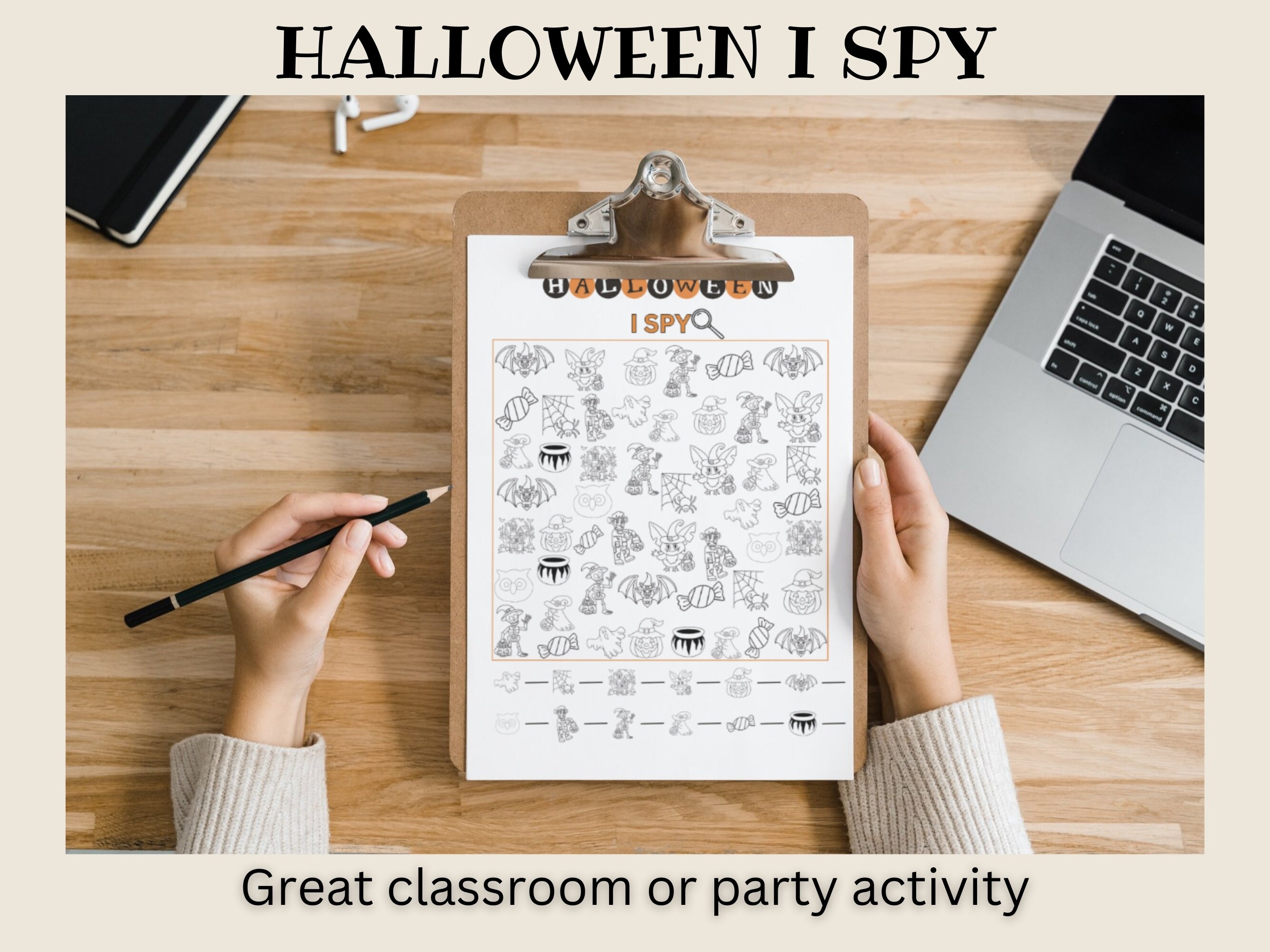 Halloween I SPY Printable Fun Search and Find Activity for Kids and ...