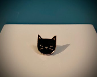 Cat Face Pin | Etsy