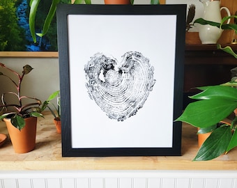 Wood Art, Tree Ring Print, Handmade - Etsy