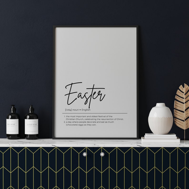Easter Print | Easter Definition Print | Funny Wall Art | Minimalist ...