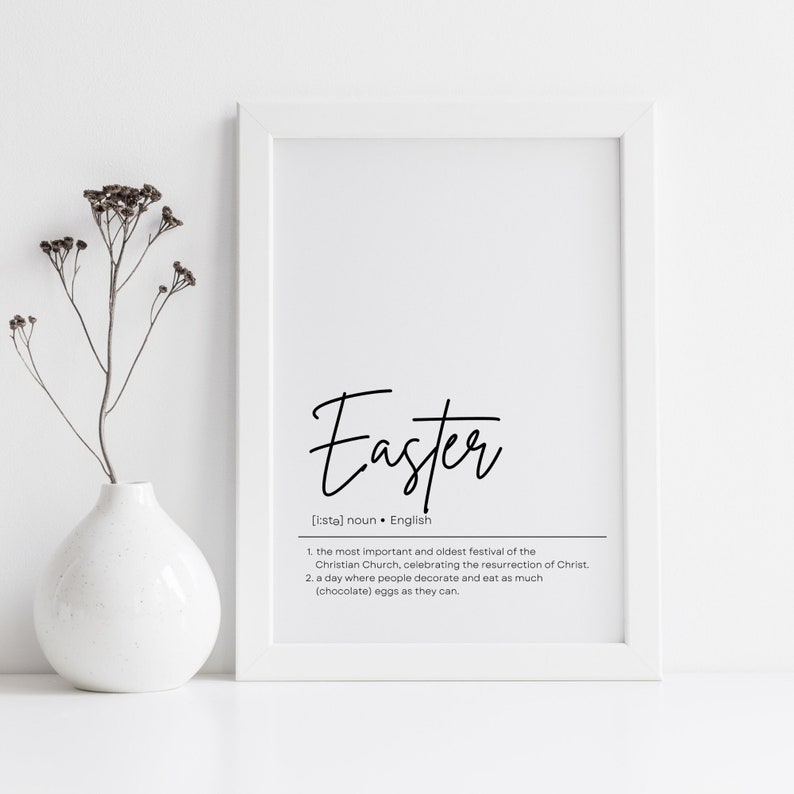 Easter Print | Easter Definition Print | Funny Wall Art | Minimalist ...