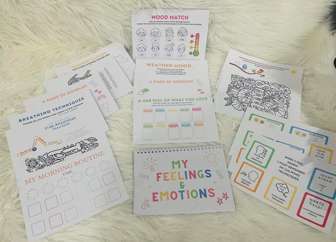 My Feelings and Emotions, Binded Workbook, Notebook, Journal, ASD - Etsy