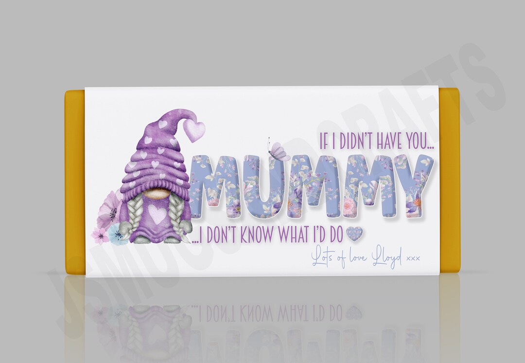 Personalised Chocolate Bar Wrapper, Mothers Day, Mum, Mummy, Gift ...