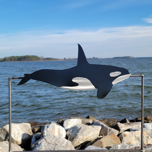 Orca Metal Wall Art - Etsy