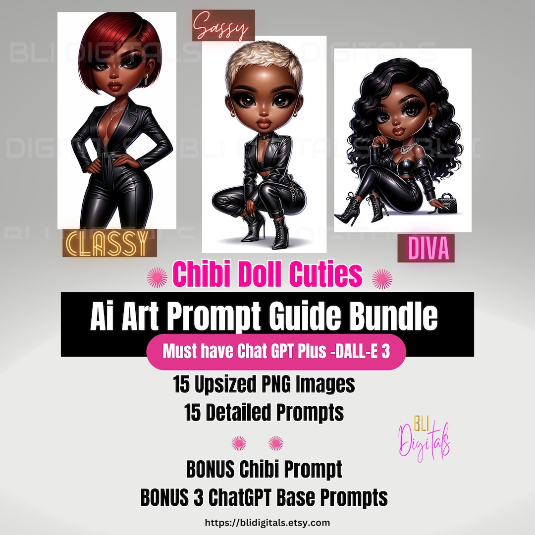 Chibi Puppen Clipart | Ai Prompt Guide Bundle| Chibi| Chibi-Puppe PNG ...