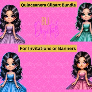 Quinceanera Clipart Bundle| Sweet 15th Birthday| Quinceanera Party| Mis ...