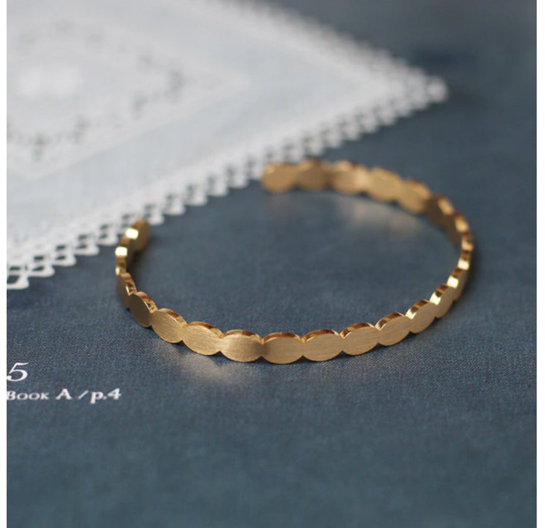 Minimalist Matte Finish Stainless Steel Cuff Bangle Bracelet - Etsy