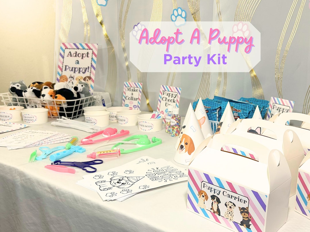 Puppy Adoption Party, Dog Birthday Party, Puppy Birthday Party, Dog ...