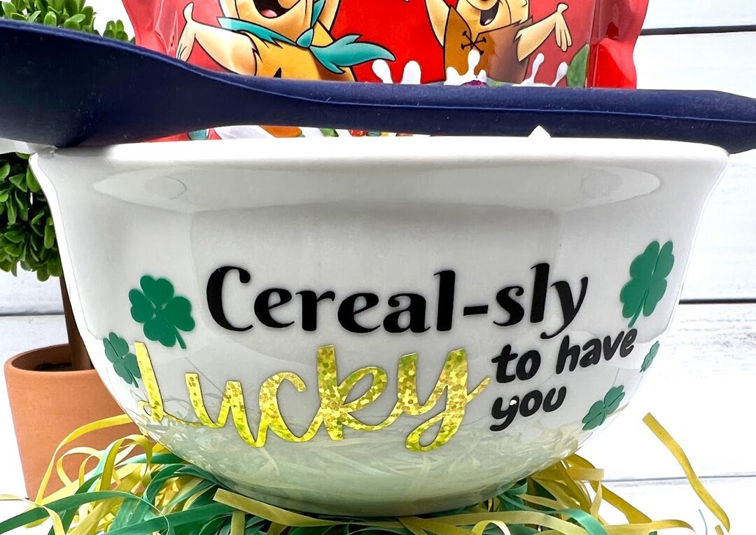 I Cereal-sly Love You Cereal Bowl/cereal Bowl/cereal-sly/st. Patrick's ...