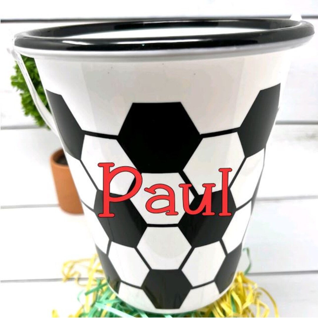 Personalized Soccer Bucket, Boys Basket, Easter Basket, Easter Bucket ...