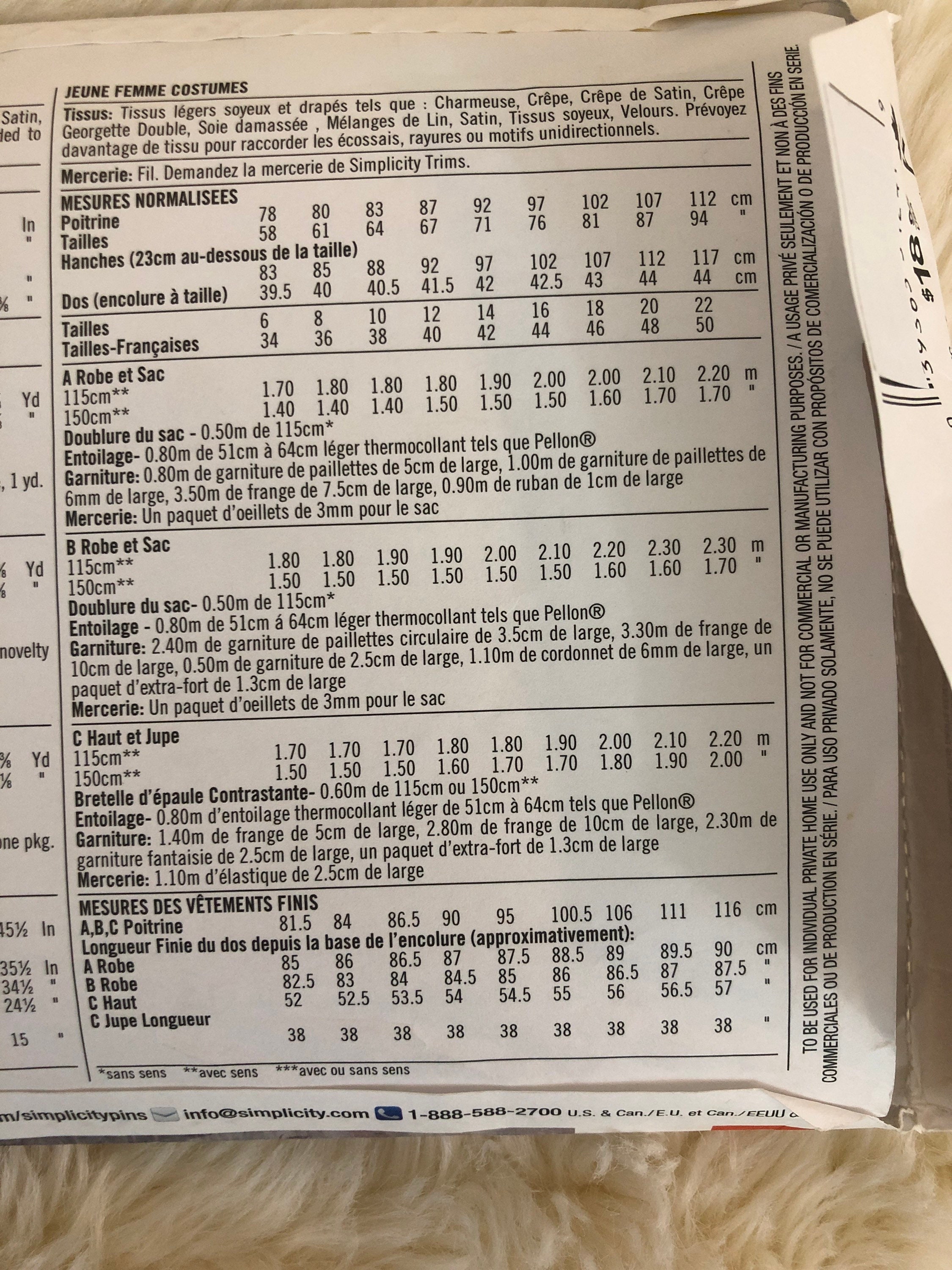 Simplicity 20s Flapper Costume Pattern 1247 Size 6-12 - Etsy