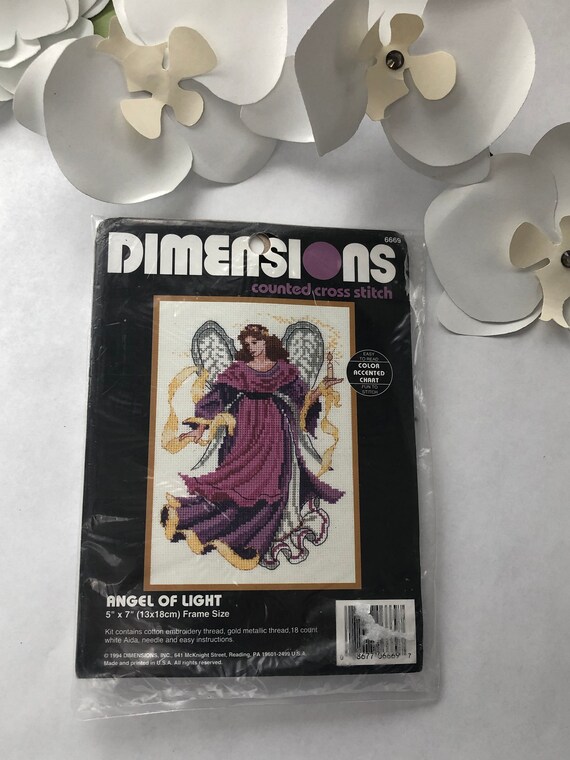 Embroidery Sewing & Fiber Dimensions Angel of Light Cross Stitch Kit ...
