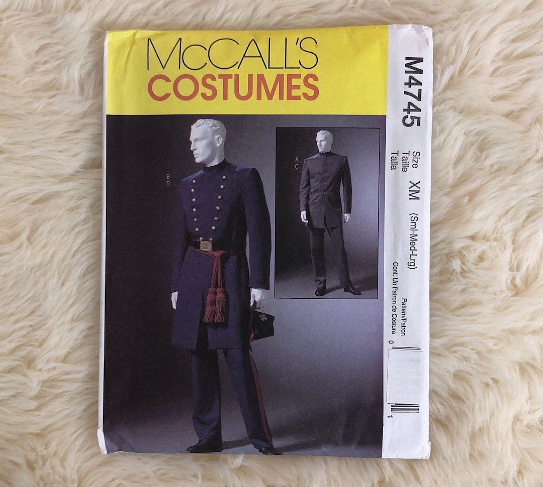 Men’s Civil War Era Coat and Trousers Mccall’s Sewing Pattern M4745 ...