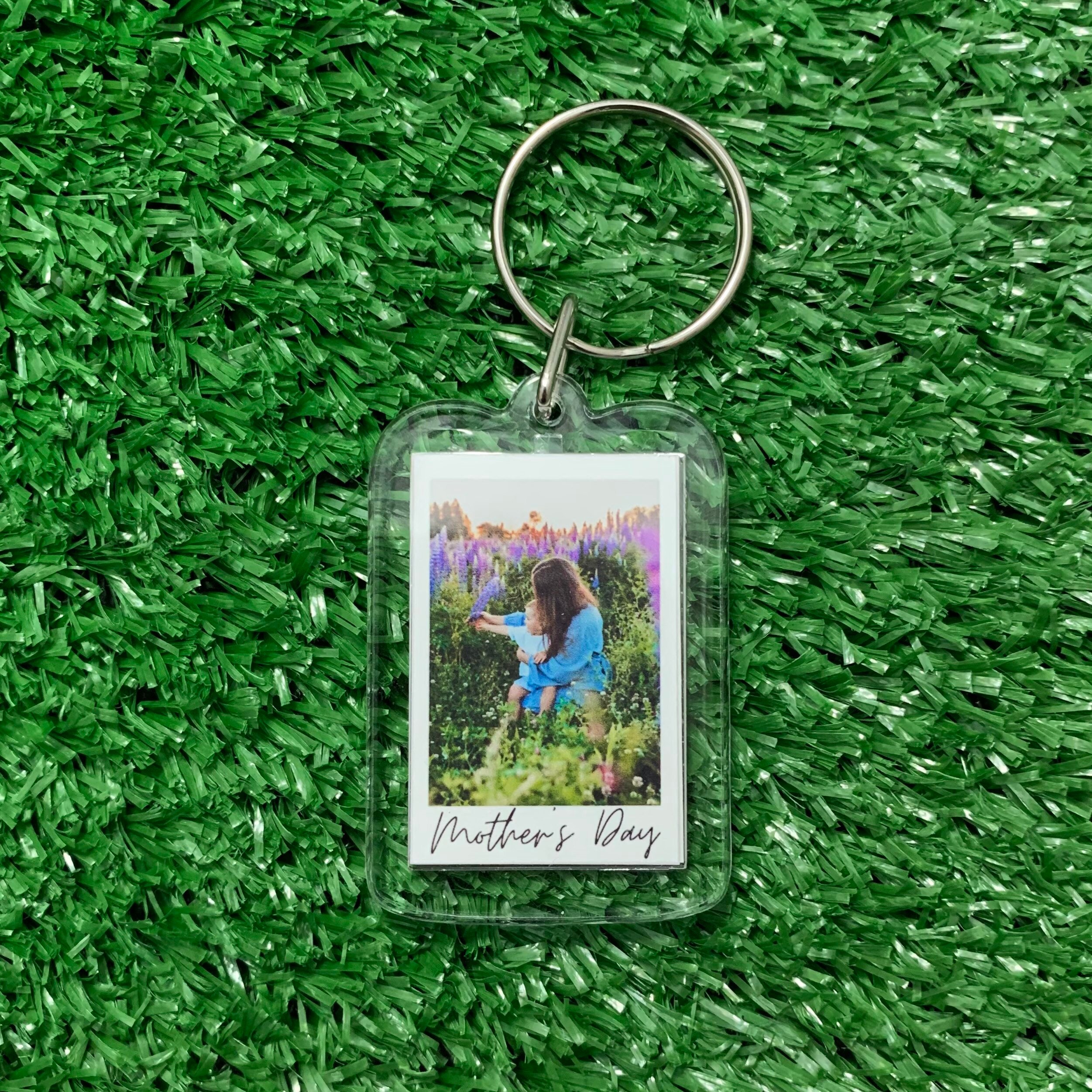 Personalized Photo Keychain With Message or Picture at the | Etsy