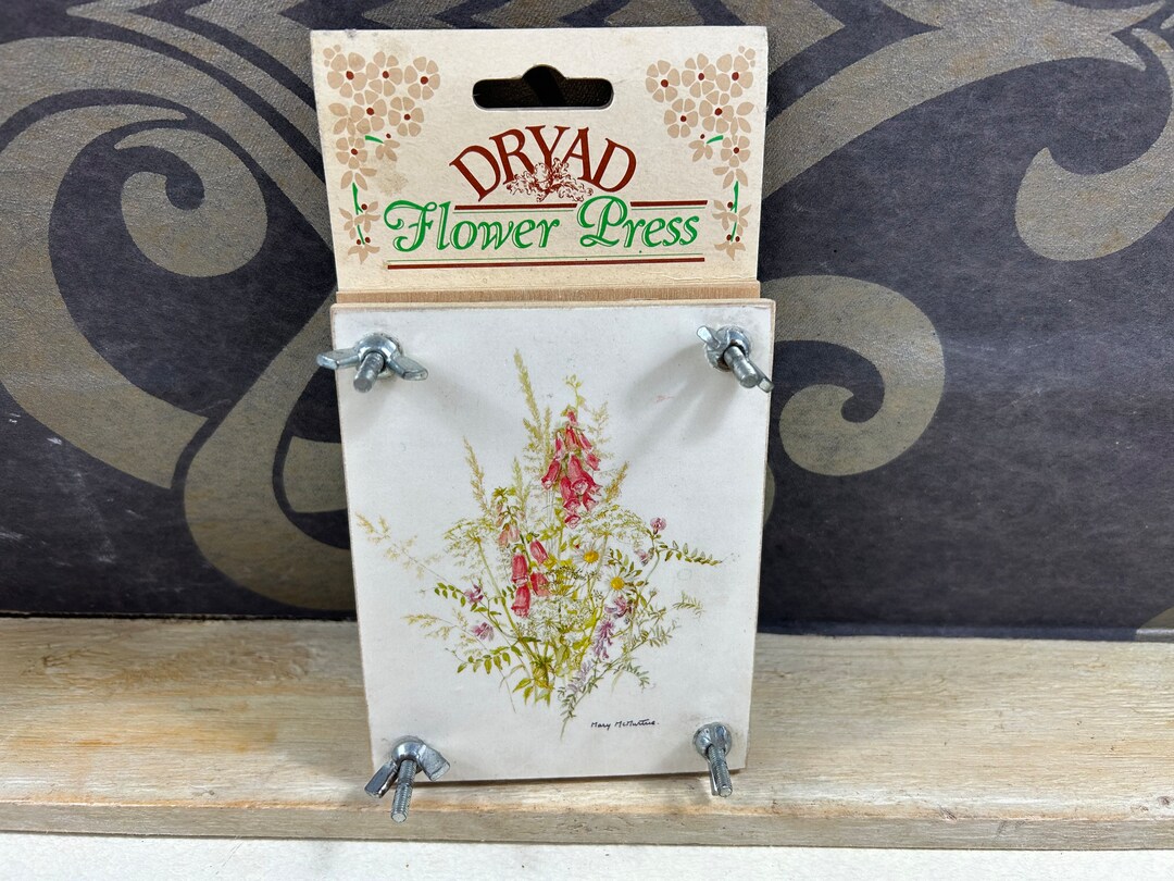 Rare Vintage Dryad Small Wooden Flower Press Complete With Instructions ...